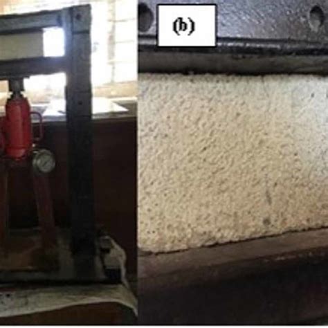 A Set Up To Measure The Maximum Force To Just Break The Block And B Download Scientific