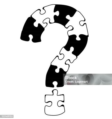 낙서 스타일의 직소 퍼즐로 구성된 손으로 그린 물음표 스케치 스타일 아이콘 예술에 대한 스톡 벡터 아트 및 기타 이미지 예술 질의응답 클립 문구류 Istock