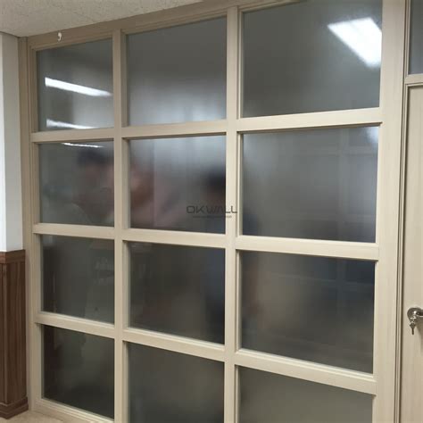 우드 격자 유리 칸막이 래핑 칸막이 래핑칸막이 오케이칸막이