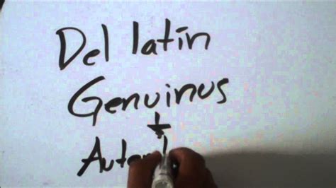 Palabra Genuino YouTube