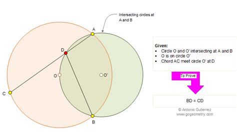Go Geometry Problem 369 Intersecting Circles Chord Center Angle Congruence Math Teacher