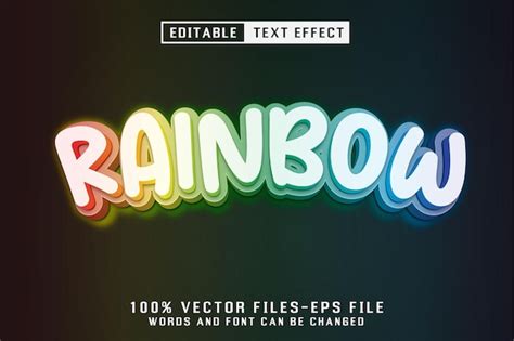 3d Rainbow Text Effect Vectors And Illustrations For Free Download