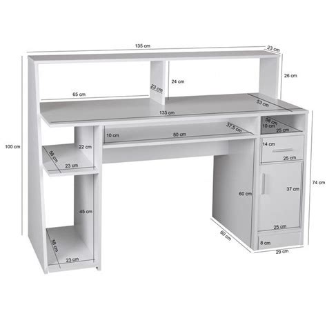 Computer Desk With Keyboard Drawer