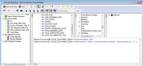 Using Crystal Reports Year To Date Stack Overflow