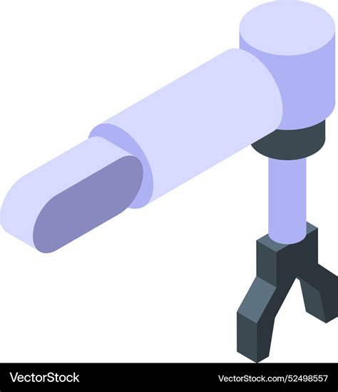 Robotic Arm Picking Up Object In Modern Factory Vector Image