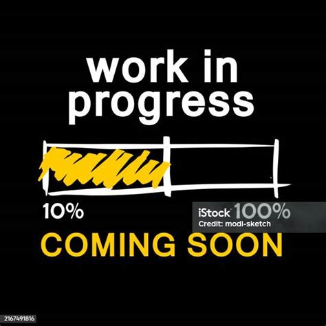 Work In Progress Coming Soon Illustration Doodle Stock Illustration Download Image Now