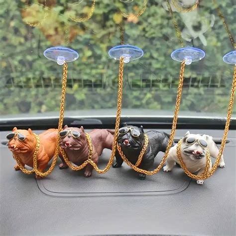 قیمت و خرید سگ بولداگ رو داشبوردی مشکی راستی لوکس