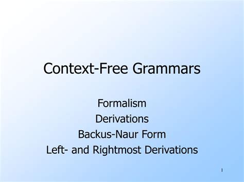 PPT Context Free Grammars PowerPoint Presentation Free Download ID 250070