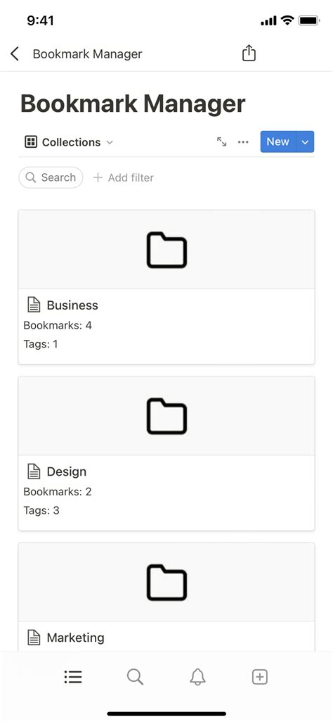 Notion Template Gallery Bookmark Manager