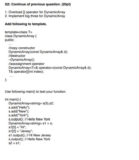 Solved Q2 Continue Of Previous Question 20pt 1 Overload