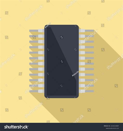 Processor Technology Icon Flat Vector Cpu Stock Vector Royalty Free