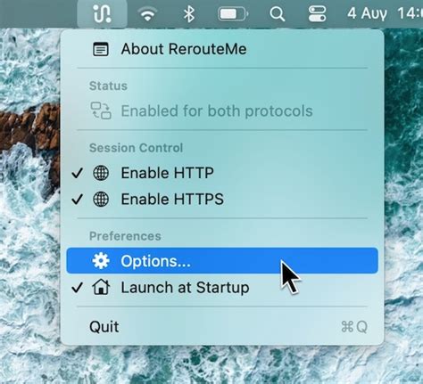 RerouteMe MacMenuBar Com