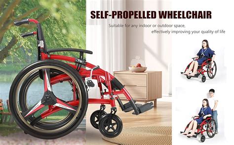 Zwahce Sports Wheelchair For Adult Folding Ergonomic