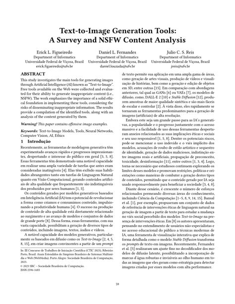 PDF Text To Image Generation Tools A Survey And NSFW Content Analysis
