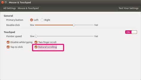 Touchpad Reverse Two Finger Scroll Direction Natural Scrolling Ask Ubuntu