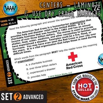 READING READY 4th Grade Task Cards Using Context Clues ADVANCED SET 2