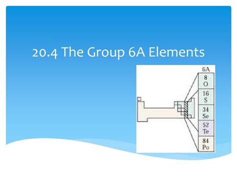 ppt 20 4 the group 6a elements powerpoint presentation free download