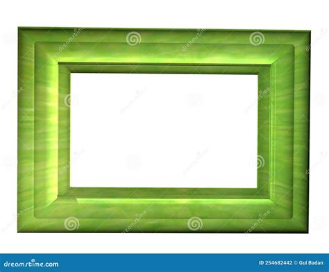 Abstract Green Modern 3d Renderd Frame Stylish New Design Isolated