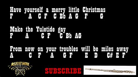 Have Yourself A Merry Little Christmas Flute Notes Youtube