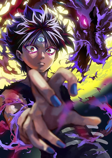 Hiei Yu Yu Hakusho Drawn By Moroi Danbooru