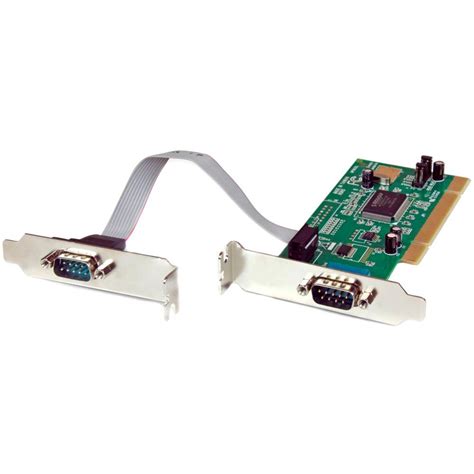 Startech 2 Port Pci Lp Rs232 Serial Adapter Card Silver Techinn
