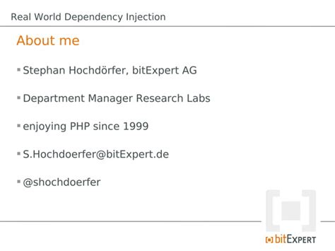 Real World Dependency Injection Phpday Ppt