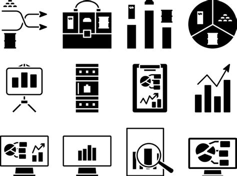 Analytics Icon Set Royalty Free Vector Image Vectorstock