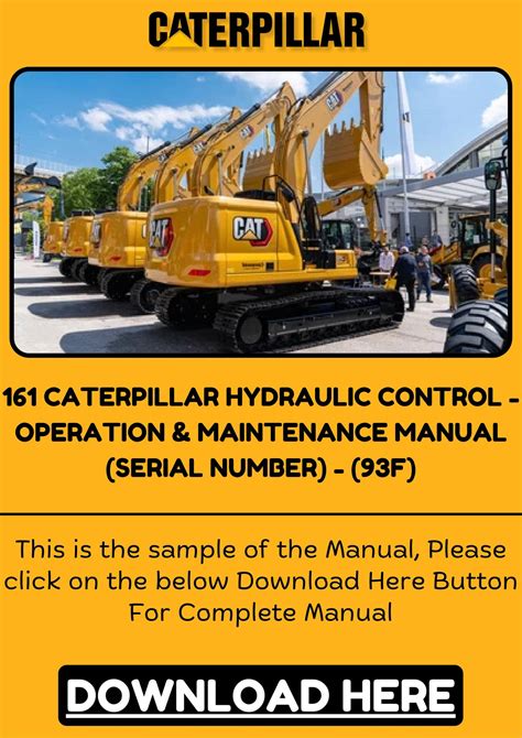 161 Caterpillar Hydraulic Control Operation And Maintenance Manual