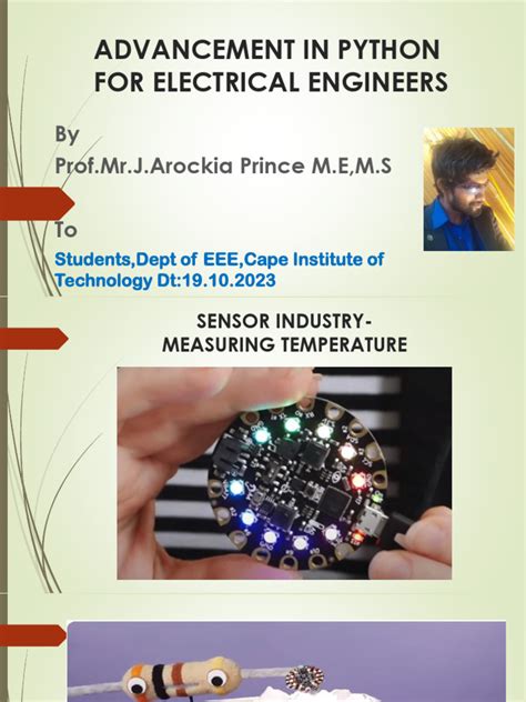 Advancement In Python For Electrical Engineers Pdf