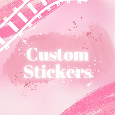 Custom Eco Solvent Sticker Kiss Cut Choose Size Pink Rail Creations