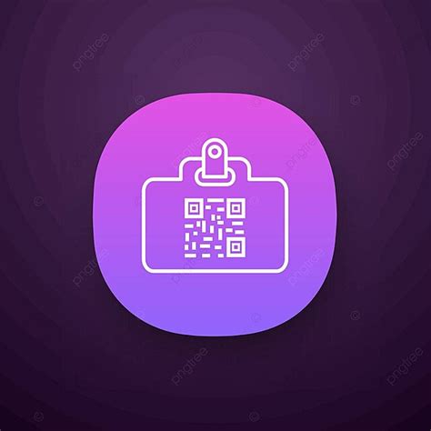 Qr Code Identification Card App Icon Employee Qr Code Mobile Vector Employee Qr Code Mobile