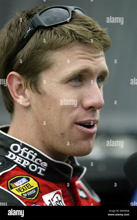 Carl Edwards Talks On Pit Road Before The Start Of The Dodge Avenger