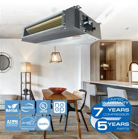 Cooper And Hunter 18000 Btu 230v Ducted Mini Split Ac Concealed Duct
