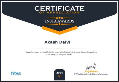 Akash Dalvi On Linkedin Infosys Appreciation Teamwork Gratitude