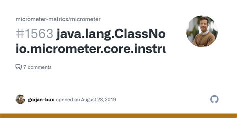Java Lang Classnotfoundexception Io Micrometer Core Instrument Stats Quantile Quantiles Issue