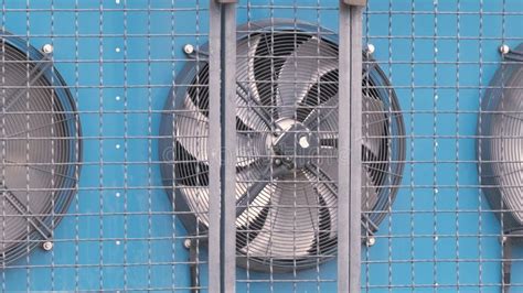 Air Compressor Unit For Climate Control System Of Industrial Building With Rotating Ventilation