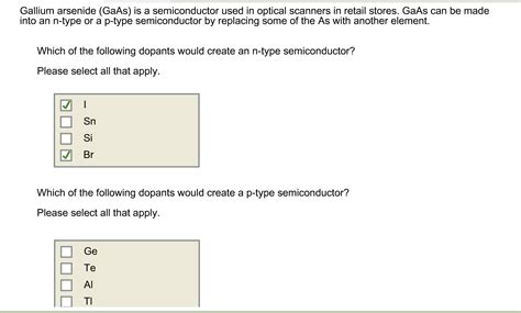 Solved Gallium Arsenide Gaas Is A Semiconductor Used In