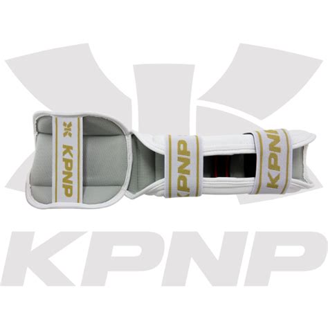 Kpnp Elbow Reinforced Arm Guards White Black Octagon Fight Gear