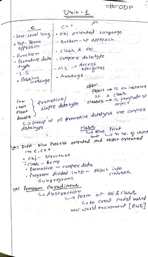 Oodp Class Notes Object Oriented Design And Programming Studocu