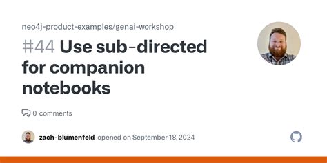 Use Sub Directed For Companion Notebooks · Issue 44 · Neo4j Product Examplesgenai Workshop
