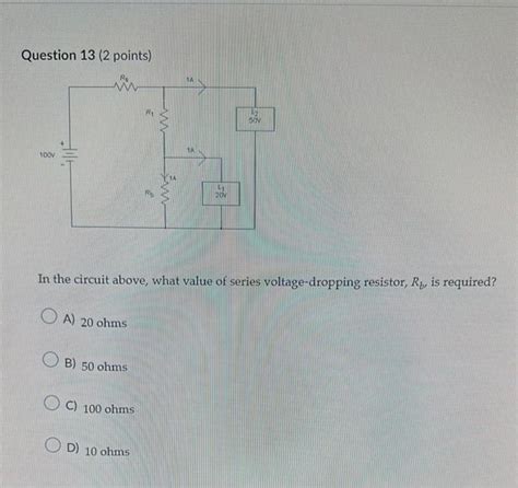 Solved Question 13 2 Points In The Circuit Above What