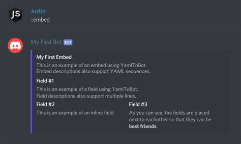 discord guide to embeds justinhschaaf yamltobot github wiki