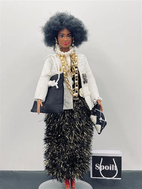 Fashion Doll 12” Afro Hair Handmade Designed Clothes Accessories