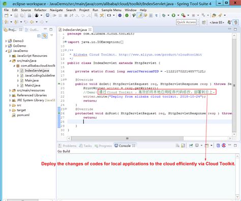 deploying a java application to an ecs instance in eclipse alibaba