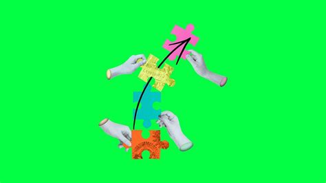 Collage Hands Assembling Puzzle Green Free Photo Rawpixel