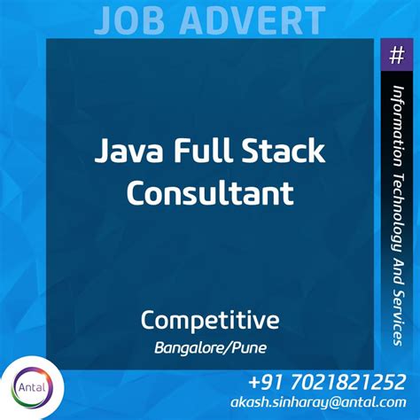 Akash Sinharay On Linkedin Job Java Full Stack Consultant