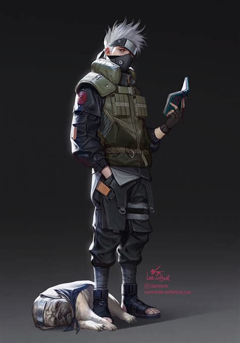 Hatake Kakashi Naruto Drawn By In Hyuk Lee Danbooru