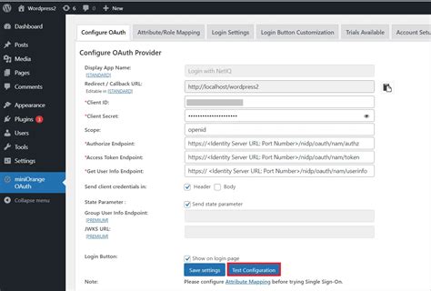 Netiq Wordpress Oauth And Openid Connect Single Sign On Sso