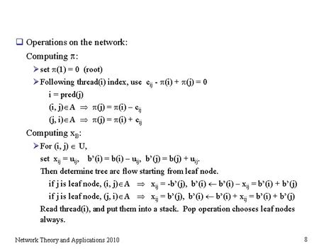 Chapter 11 Minimum Cost Flows Network Simplex Algorithms