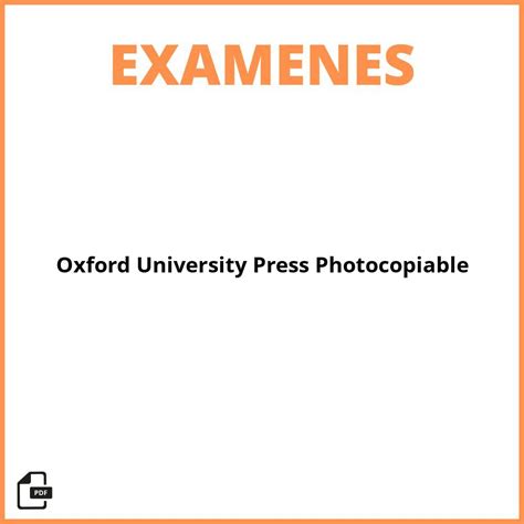 Oxford University Press Photocopiable Examenes 2026